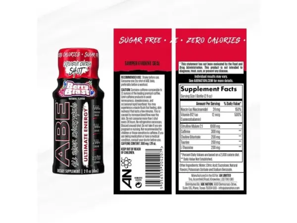 ABE ENERGY SHOT BEBIDA ENERGETICA – Vitalike